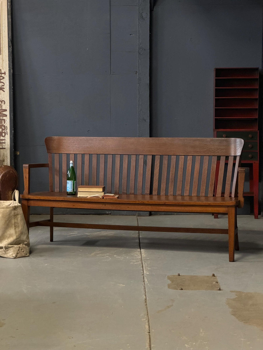 Antique Wood Bench, Oak Deacons Bench, Wood Entryway Bench, Farmhouse ...