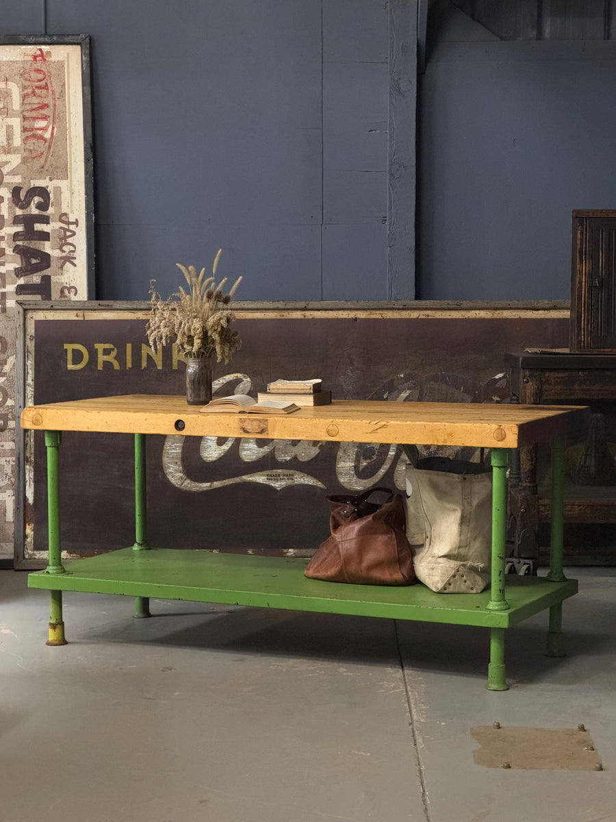 Industrial Workbench, Butcher Block Table, Machinist Workbench, Commer ...
